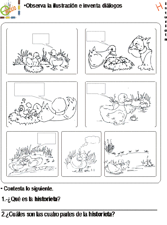 Ejercicios de Primaria: Qué es la historieta – ejercicios y tareas ...